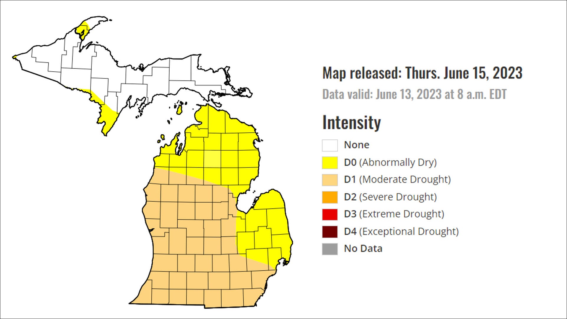 Drought conditions worsening across Michigan despite recent rainfall ...