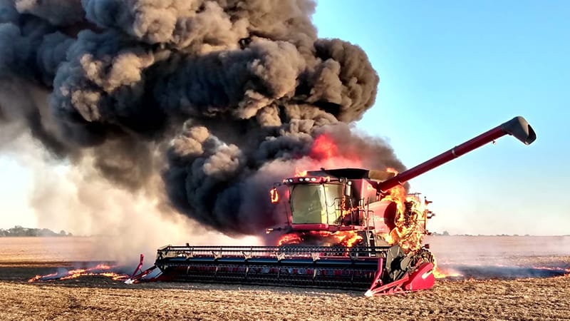 Be prepared for combine fires during harvest - Michigan Farm News