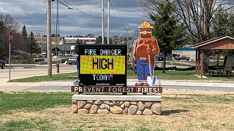 Fire danger is high across Lower Peninsula; DNR urges caution ...