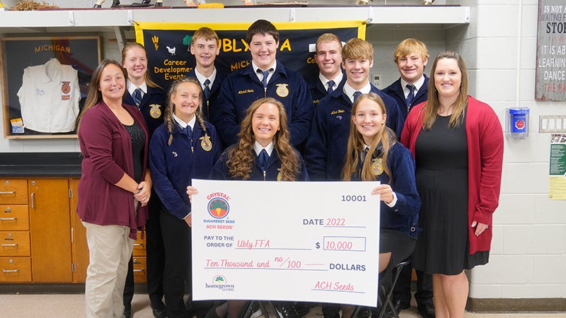 Ubly FFA receives funding from ACH Seeds to help build a school barn ...