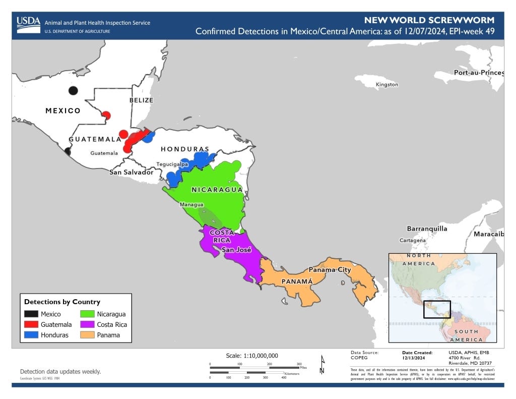 USDA approves emergency funds to stop spread of devastating New World ...