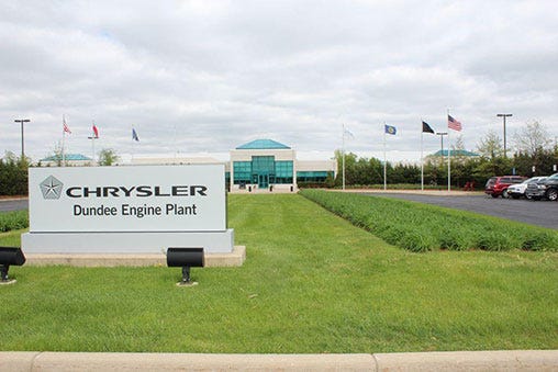 Michigan awards FCA US Dundee Engine Plant with environmental ...