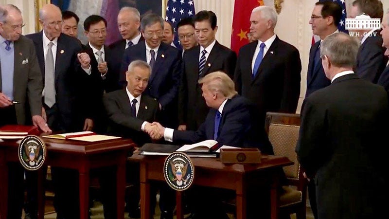 Phase One China Trade Agreement Signed Mfb President Bednarski