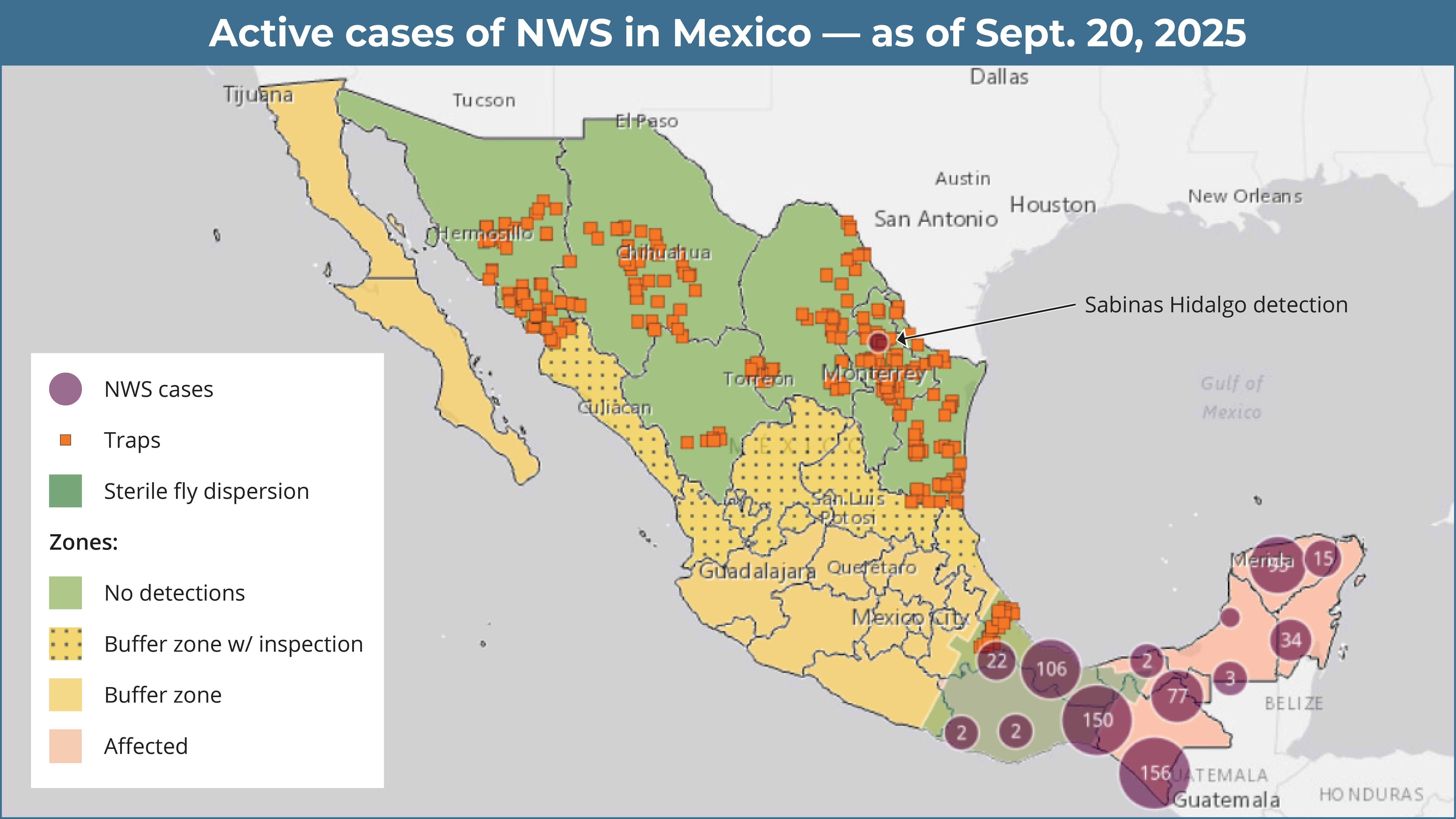 New World Screwworm confirmed within 70 miles of US border - Michigan ...